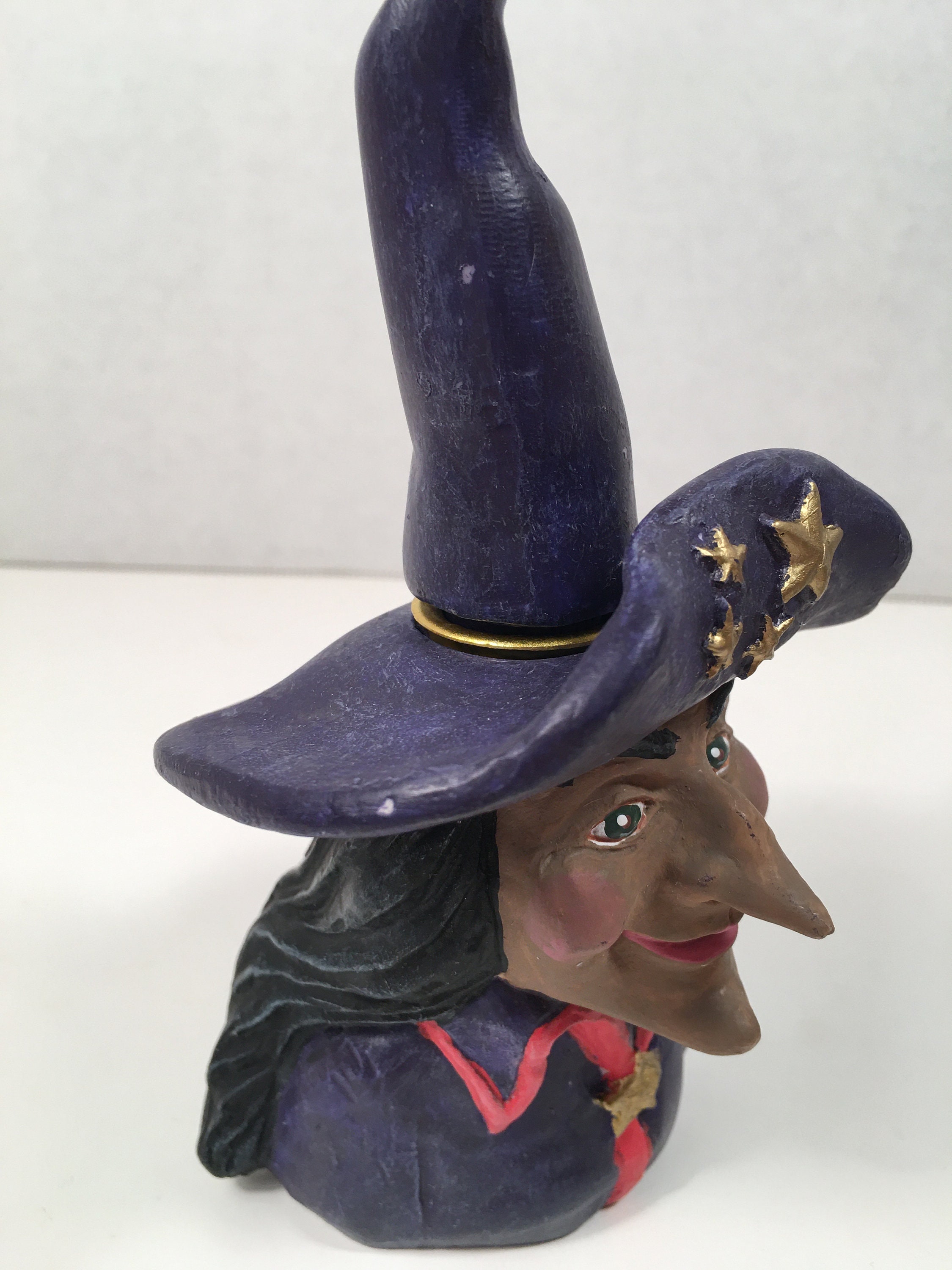 Vintage Witch Candlestick Holders, Vintage Halloween Witch Candle ...
