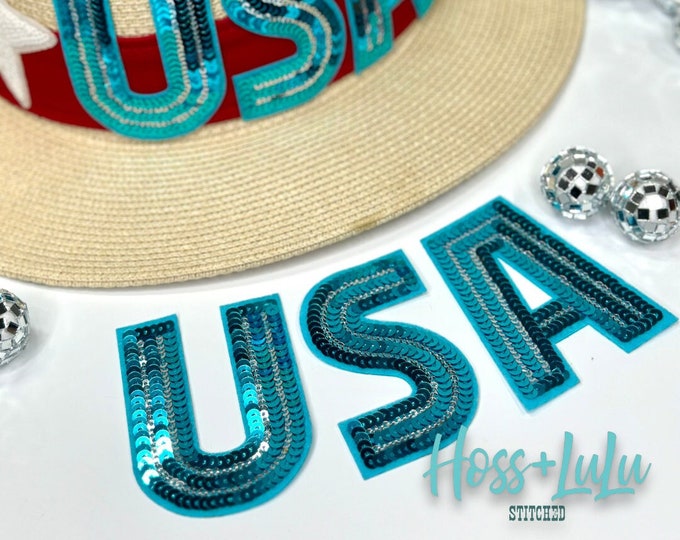 USA Chenille and Sequin Patch Graphic Tee, Shirt for Memorial Day and 4th of July, Patriotic ...