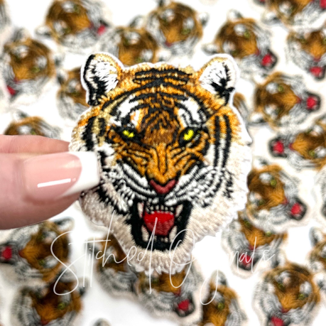 Embroidered Tiger Patch: Iron on DIY Trucker Cap Applique - Etsy