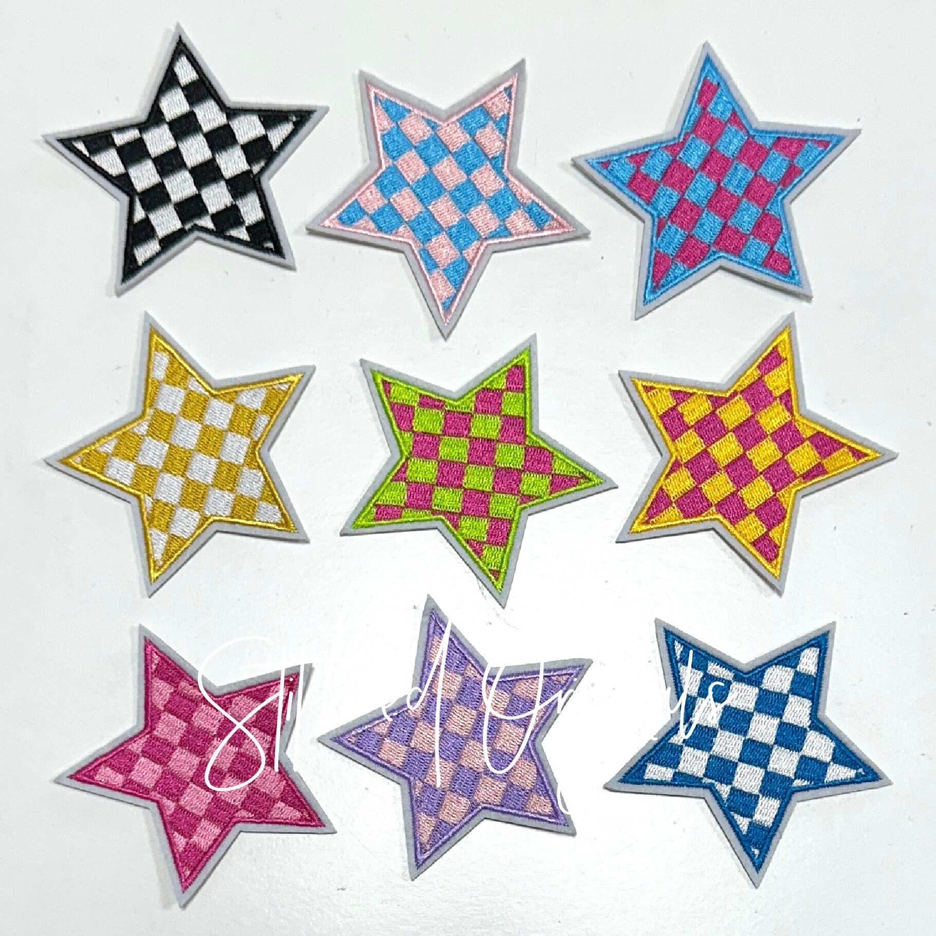 Checkered Star Iron on Patch, DIY Trucker Hat Patch - Etsy