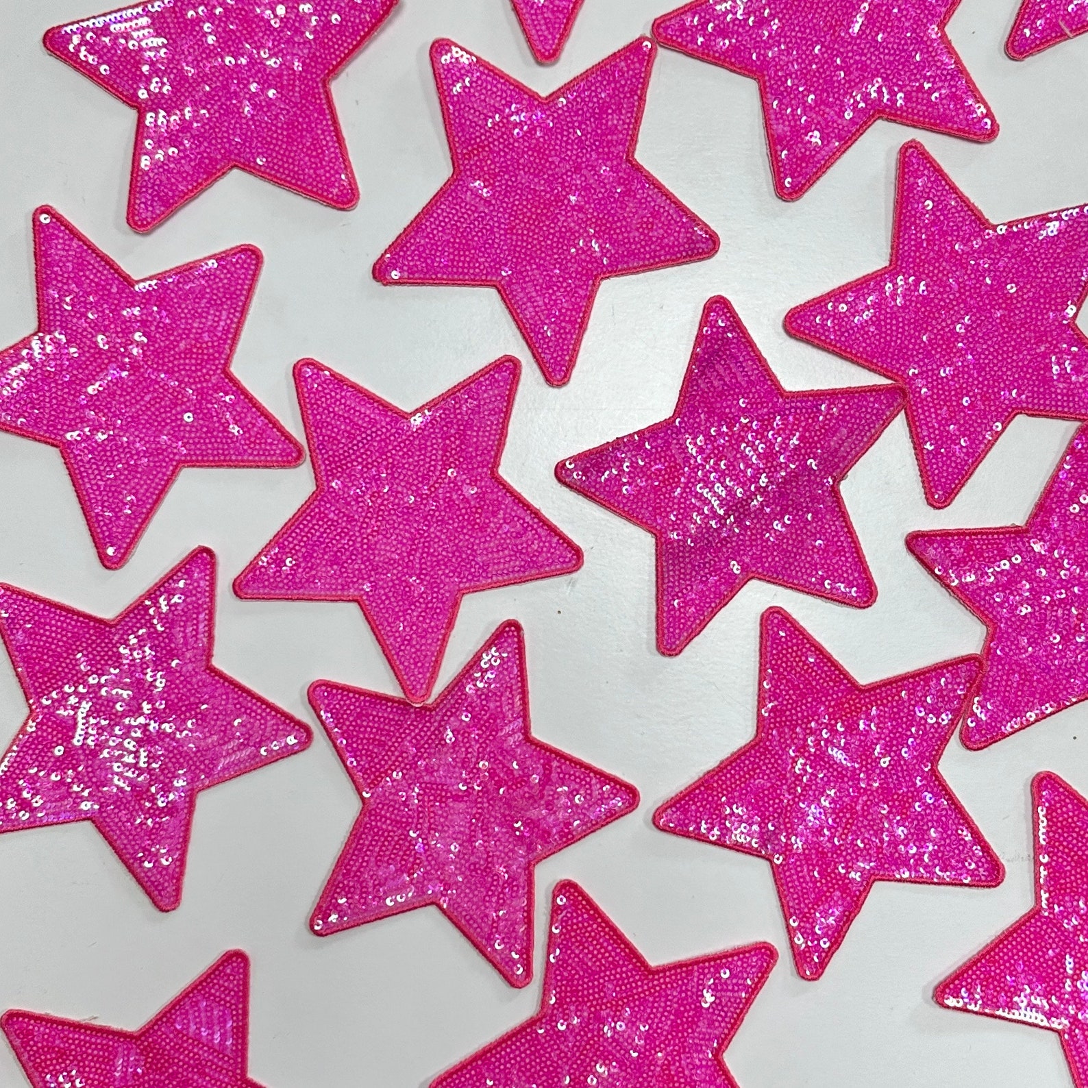 Hot Pink 5" Sequin Star Patch, Iron on Patch, DIY Patch, Sequin Star - Etsy
