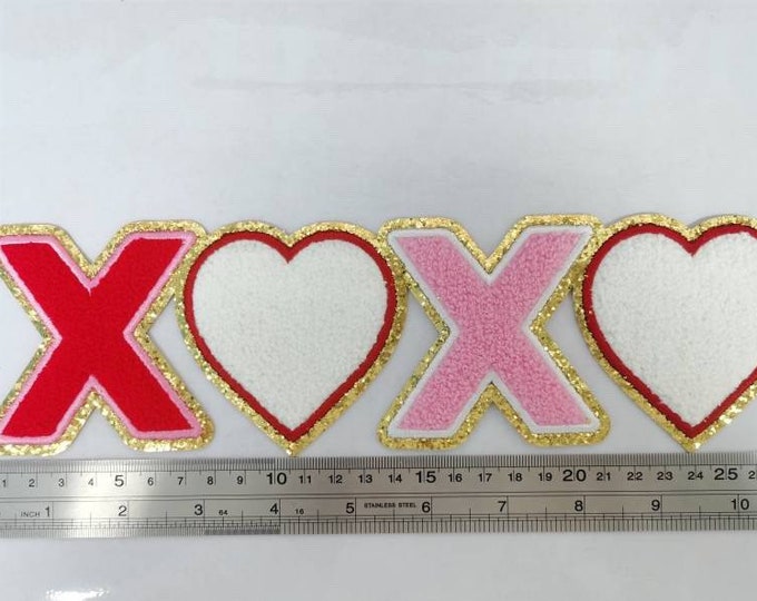 XOXO Iron on Patch, Custom XOXO Patch With Gold Glitter, DIY Patch - Etsy