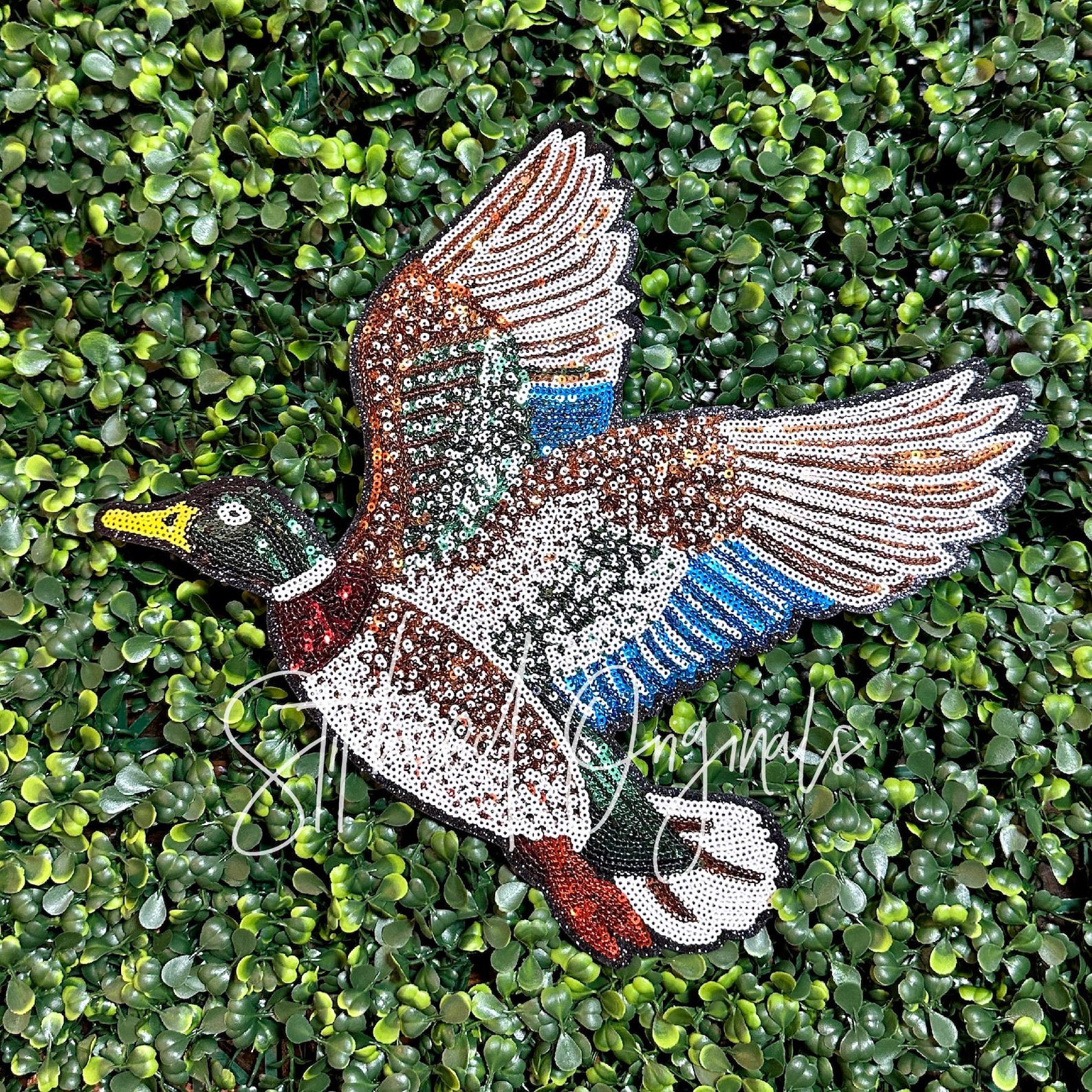 Mallard Duck Sequin Patch, Iron on Patch, Duck Patch, Sequin Patch - Etsy