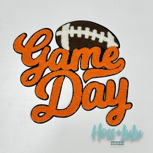 Orange Chenille Game Day Patch, Iron on DIY - Etsy