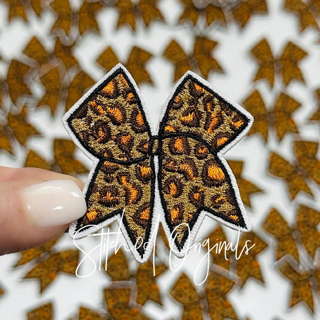 Leopard Bow Patch, Trucker Cap Patch, Iron On, DIY Patch, Preppy Patch ...