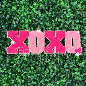 XOXO Iron on Patch, Custom XOXO Patch With Gold Glitter, DIY Patch - Etsy