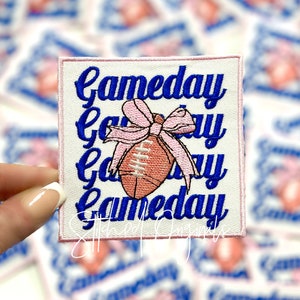 Royal Blue and Pink Game Day Patch, Diy Patch, Iron on Patch, Game Day ...