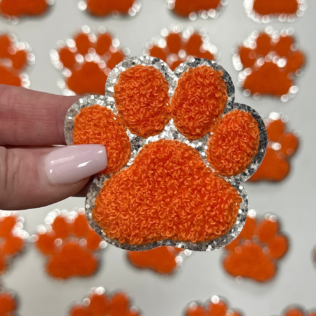 Paw Patch Orange Silver, Iron on Paw Patch, DIY Paw Patch - Etsy