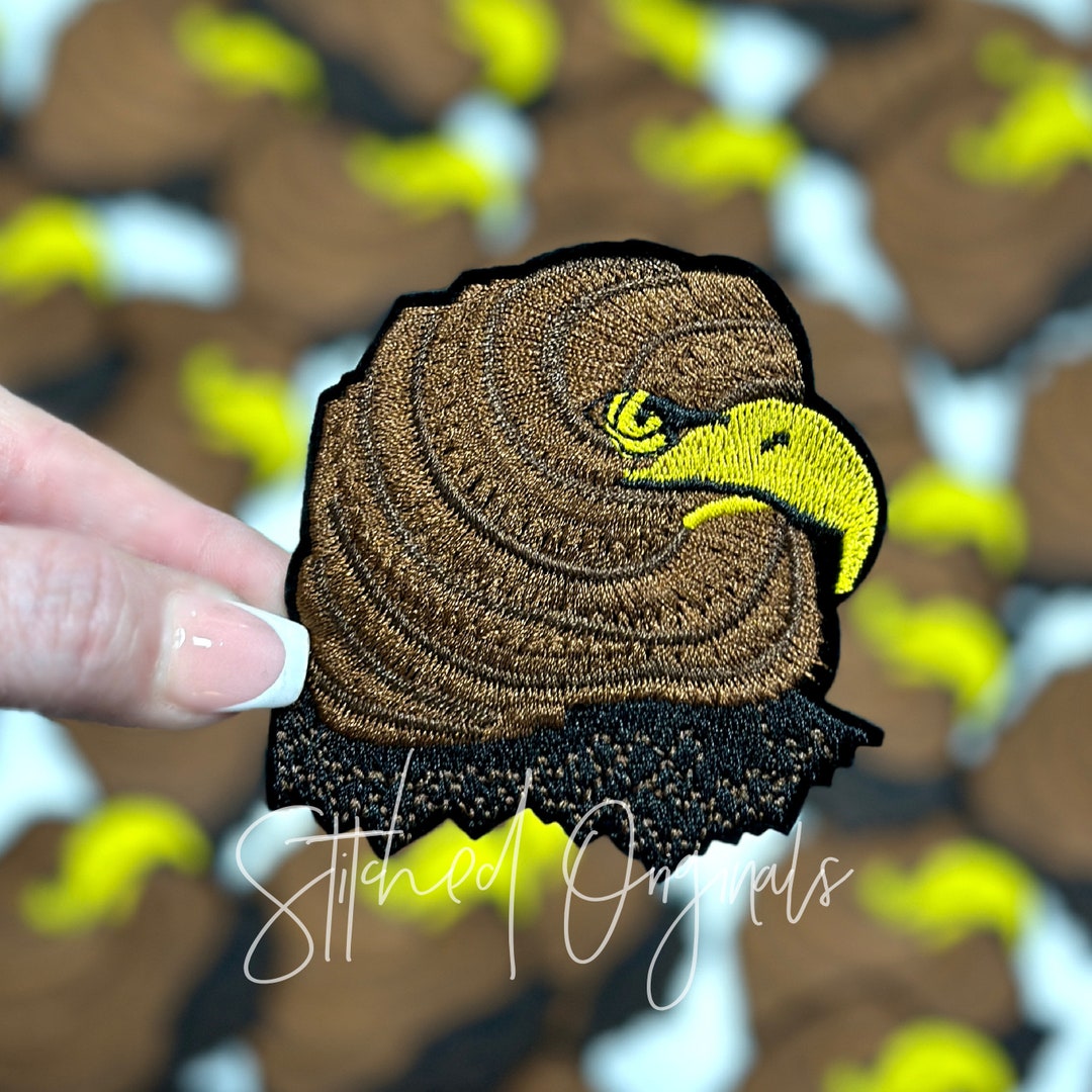 Hawk Small Patch, Trucker Cap Patch, Iron On, DIY Patch, Hawk Patch ...