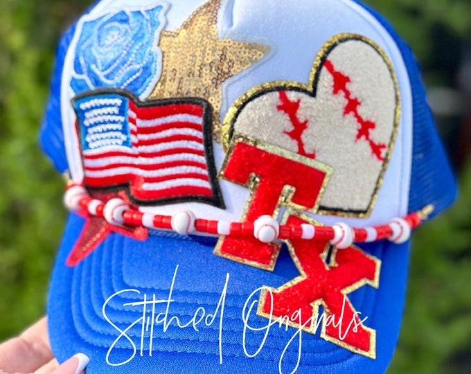 Red Baseball Hat Chain, Trucker Hat Chain, Baseball - Etsy