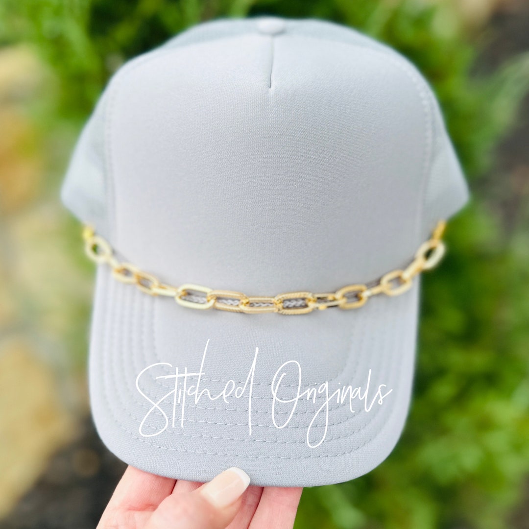 Gold Plated Link Hat Chain, Gold Link Trucker Hat Chain, Hat Chain - Etsy