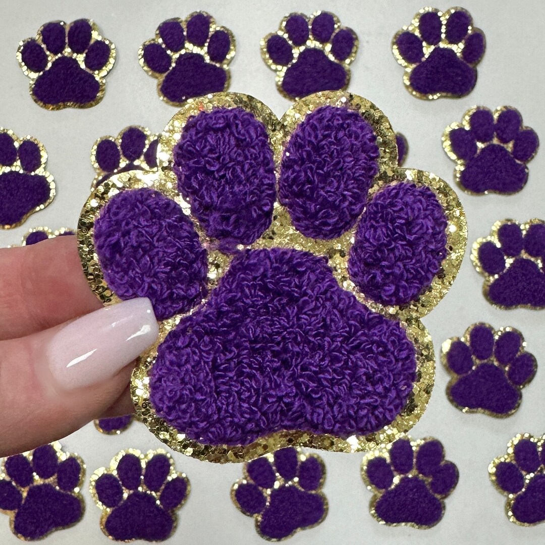 Paw Patch Purple With Gold, Iron on Paw Patch, DIY Paw Patch - Etsy
