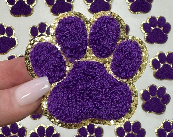 Paw Patch Purple With Gold, Iron on Paw Patch, DIY Paw Patch - Etsy