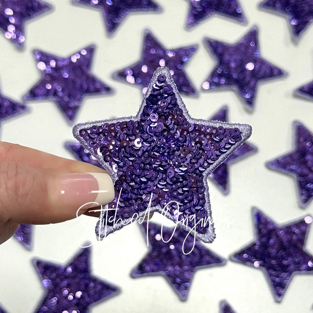 Light Purple Sequin Star Iron-on Patch (2.5") - Etsy