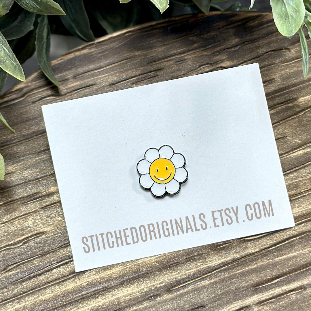Hat Pin, Daisy Pin, Enamel Pin, Trucker Patch Pin - Etsy