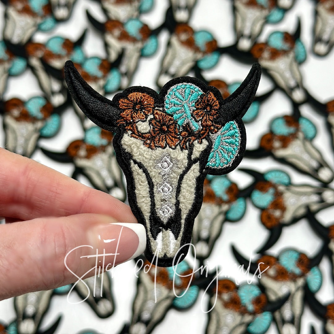 Skull Fancy Patch, Trucker Hat Patch, Iron On, DIY Patch, Skull Patch ...