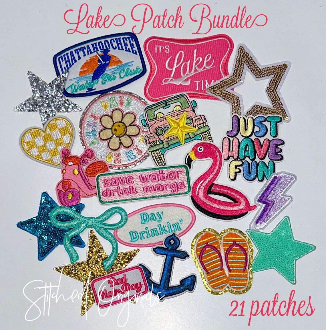 Patch Bundle Lake Theme, Trucker Hat Patches, Iron On, DIY Patch, Lake ...