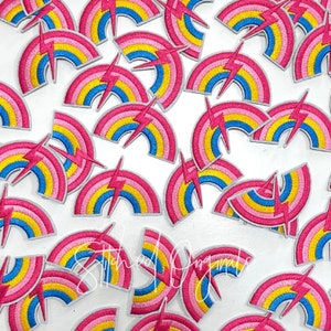 Retro Rainbow Patch, Iron on Patch, Rainbow Patch, DIY Patch, Trucker ...