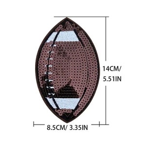 Football Sequin Iron on Patch: DIY Applique (5.5"x3.25") - Etsy