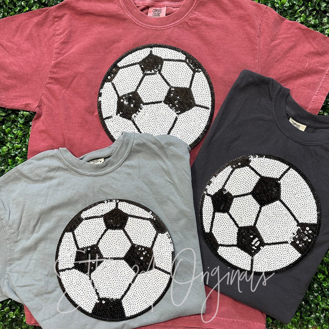 Soccer Sequin Patch, Black Backing, Diy Patch, Soccer - Etsy