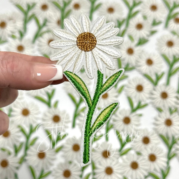 Embroidered Daisy Patches - Etsy