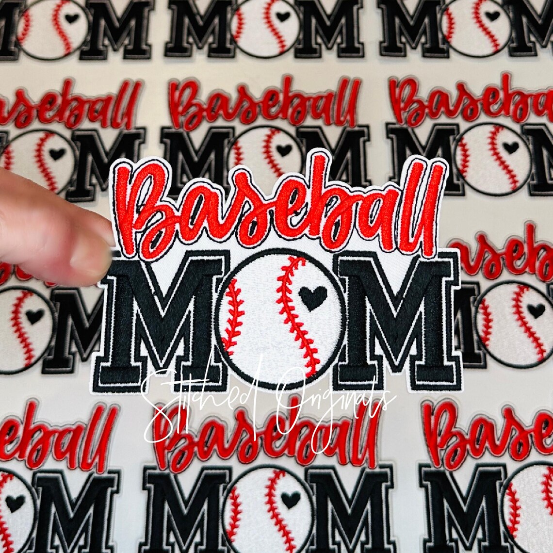Game Day Baseball MOM Patch, Trucker Cap Patch, Iron On, DIY Patch ...