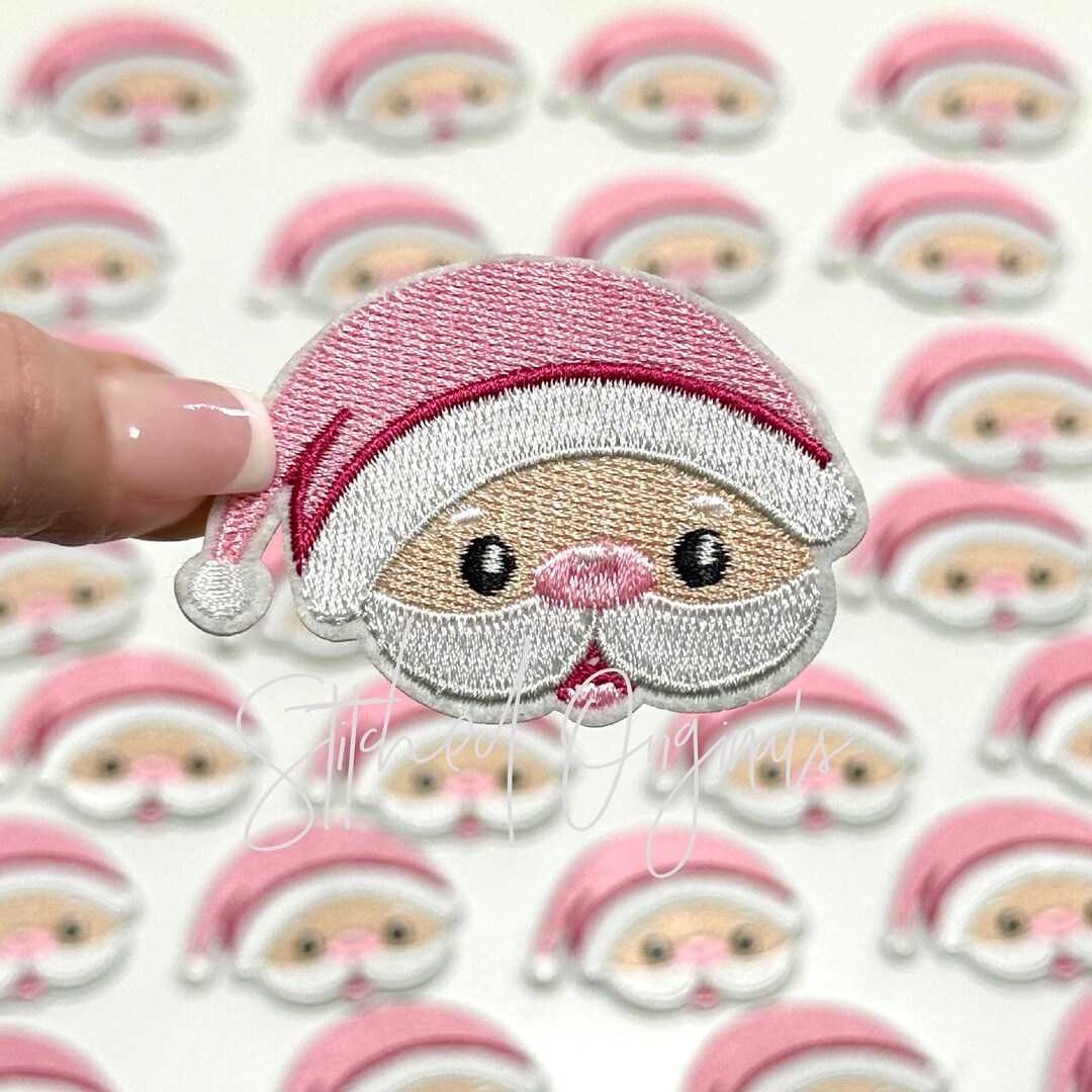 Pink Preppy Santa Patch, Preppy Patch, Iron on Christmas Patch - Etsy