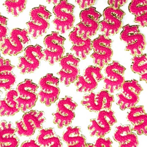 Pink Dripping Dollar Sign Patch, Trucker Cap Patch, Iron On, DIY Patch ...