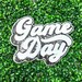 Game Day Black Sequin Chenille Patch, Silver Glitter - Etsy