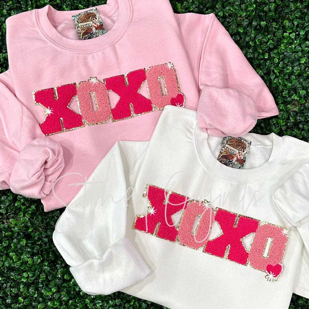 XOXO Iron on Patch, Custom XOXO Patch With Gold Glitter, DIY Patch - Etsy