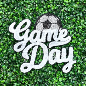 Game Day Soccer Sequin Chenille Patch, Iron on Patch, Game Day, Diy ...