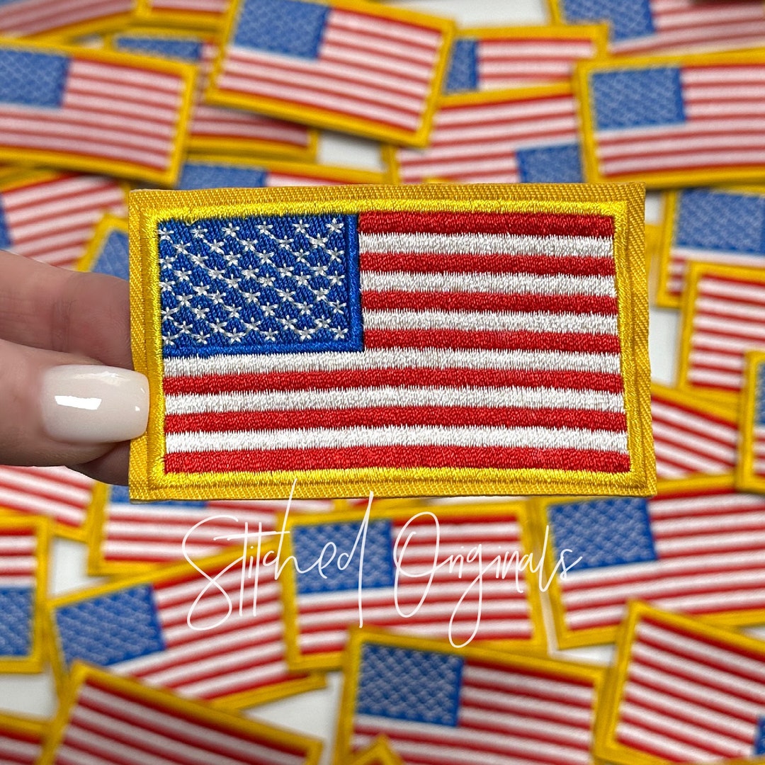 American Flag Traditional Patch, Red White and Blue, Patriotic, DIY ...