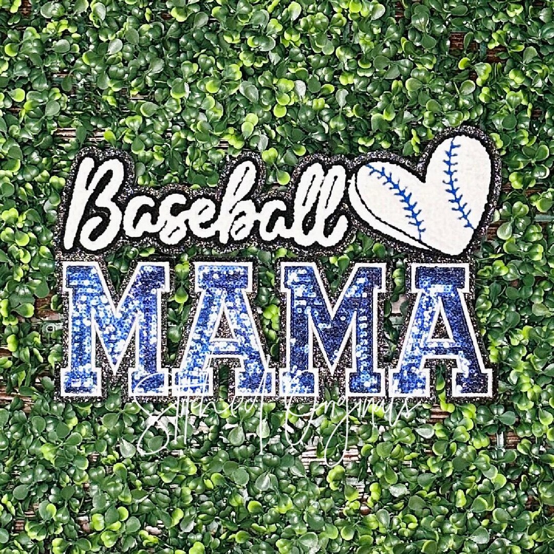 Baseball MAMA Chenille Sequin Patch, Game Day Iron On - Etsy