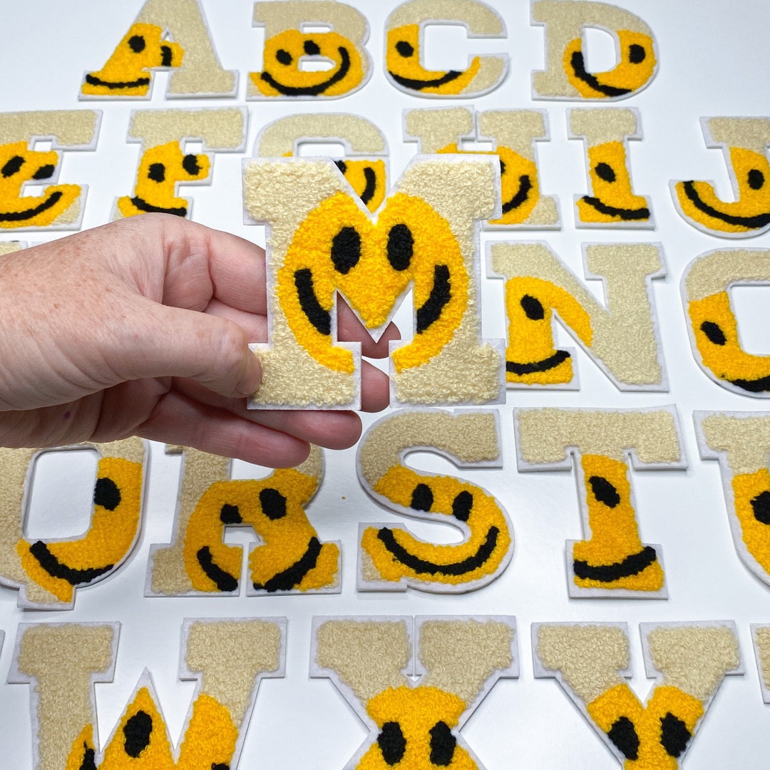 New 3.12" Chenille Letters, Varsity Letter Iron on Patch, Diy Monogram ...