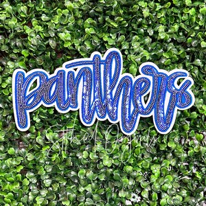 Panthers Blue Sequin Patch, WHITE Glitter Backing, DIY Patch, Iron on Patch, Game Day - Etsy