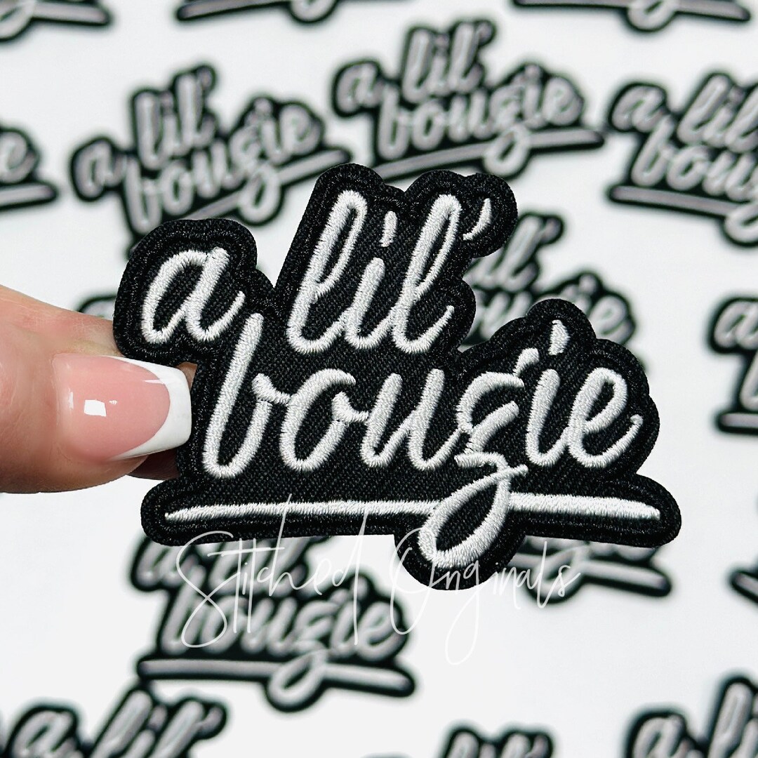 A Lil' Bougie Iron on Patch, Trucker Patch, a Lil' Bougie, Iron on ...
