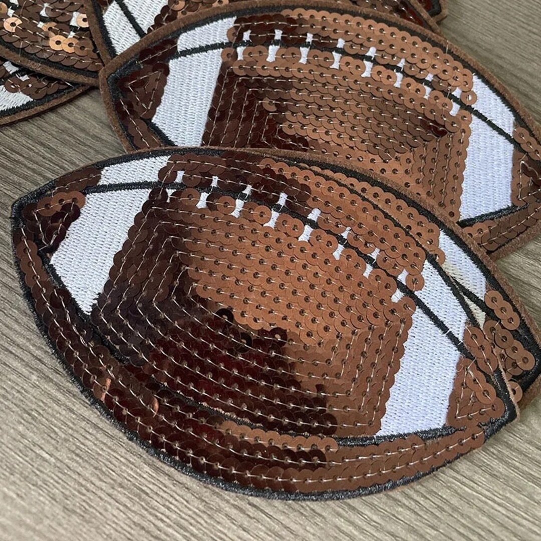 Football Sequin Patch, Diy Patch, Iron on Patch, Football - Etsy