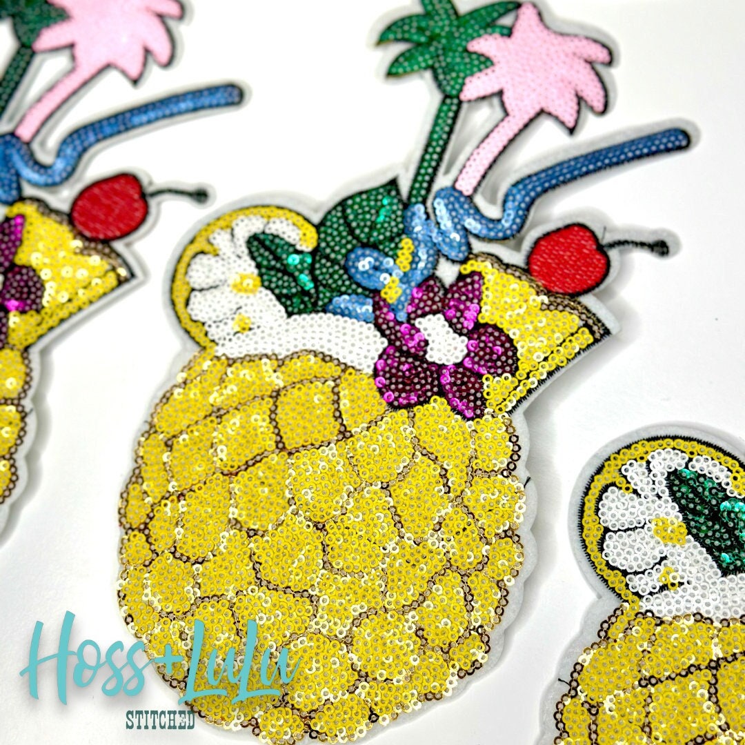 Sequin Pineapple Iron on Patch, Decorative Applique Patch, Pineapple Patch, DIY Patch - Etsy