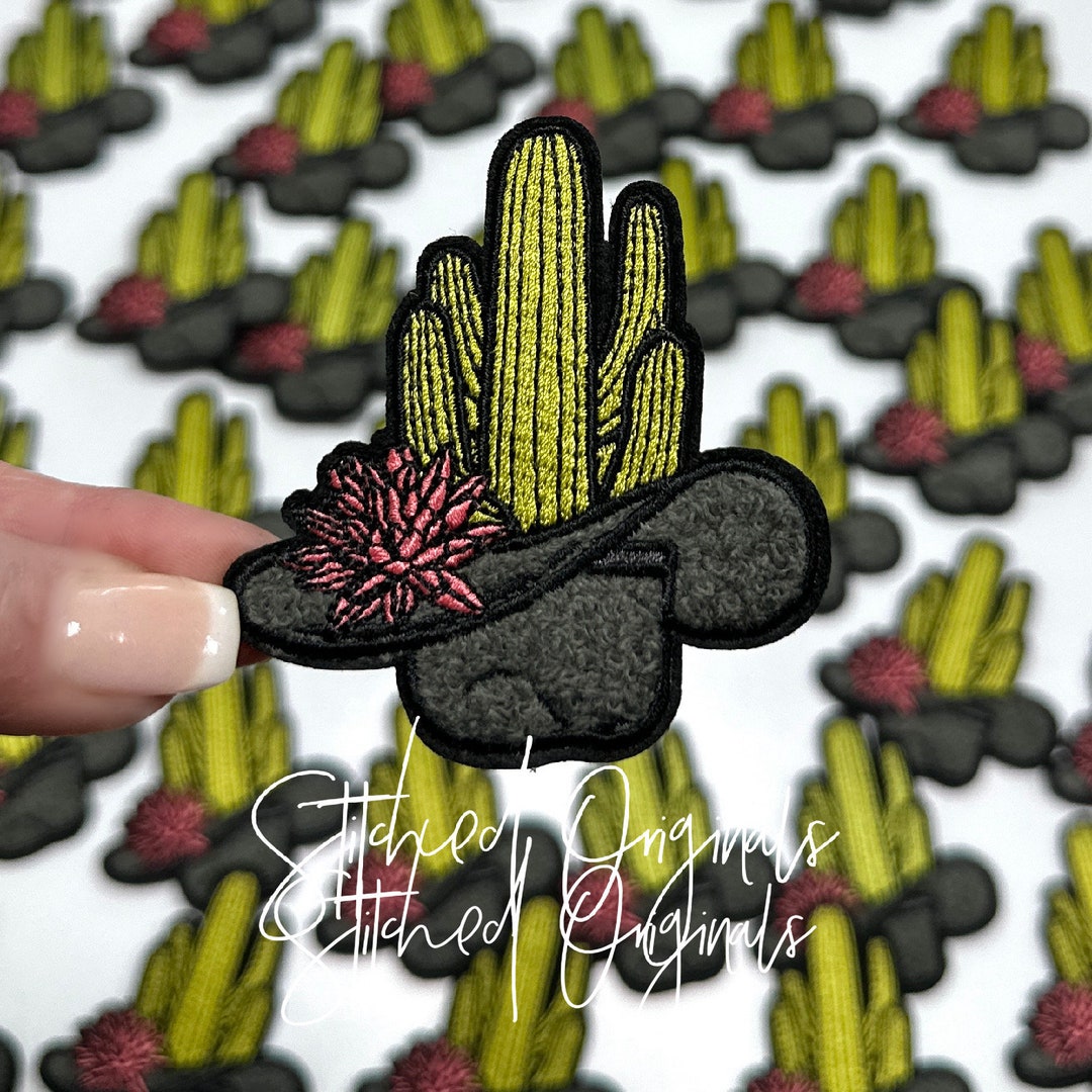 Cactus in Cowboy Hat Embroidered Patch, Trucker Cap Iron On - Etsy