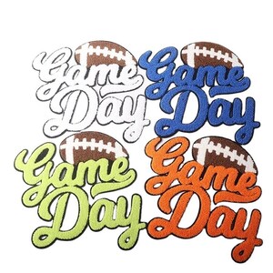 Game Day Blue Chenille Patch, Iron on Patch, Game Day, Diy Patch - Etsy