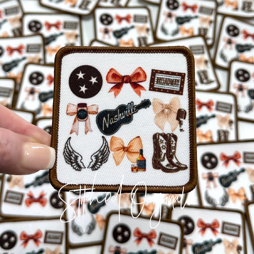 Nashville Tennessee Patch, Nashville Theme Patch, DIY Patch, Iron on ...