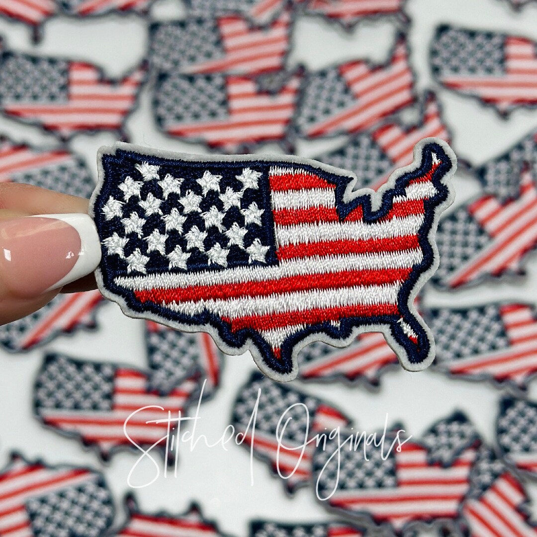 USA Patriotic Patch, Trucker Cap Patch, Iron On, DIY Patch, Preppy USA ...