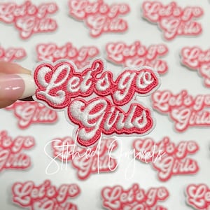 Let's Go Girls Patch, Trucker Cap Patch, Iron On, DIY Patch, Cowgirl ...