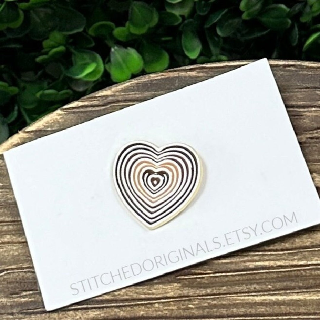 Hat Pin, Brown Heart, Heart, Enamel Pin, Trucker Hat Pin - Etsy