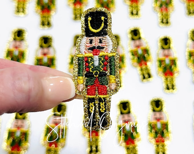 Nutcracker Patch, Gold Glitter, DIY Patch, Iron on Christmas Patch - Etsy