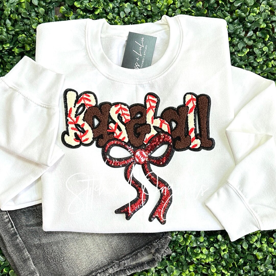 Baseball Sequin Chenille Patch, Iron on Patch, Game Day, Diy Patch ...