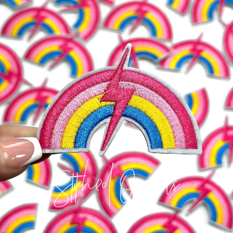 Retro Rainbow Patches - Etsy
