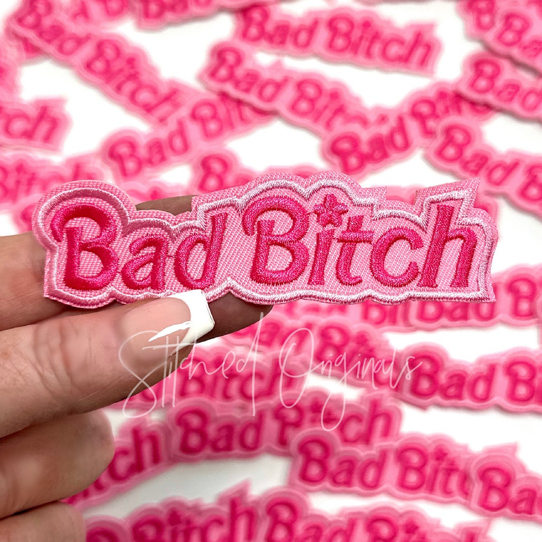 Pink Bad Bitch Patch, Trucker Cap Patch, Iron On, DIY Patch, Bad Bitch ...
