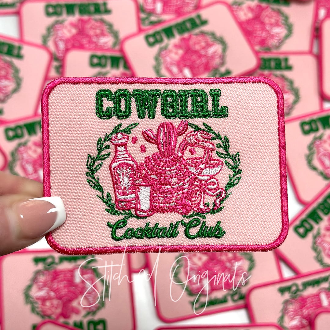 Cowgirl Cocktail Club Patch, Trucker Cap Patch, Iron On, DIY Patch, Cowgirl Patch - Etsy