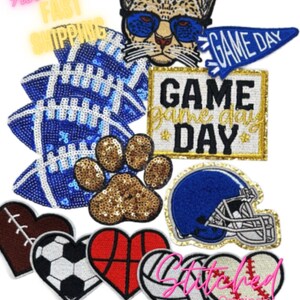 Royal Blue Sequin Paw Patch, Silver Glitter, Iron On, Diy Patch, Game ...